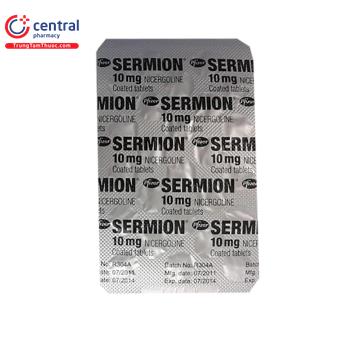 Thuốc Sermion 10mg điều trị thiểu năng tuần hoàn não