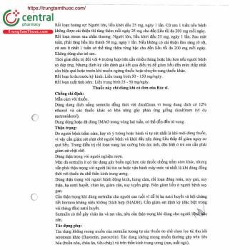 Thuốc Setra 50 Tablet chứa Sertralin 50mg, có tác dụng chống trầm cảm