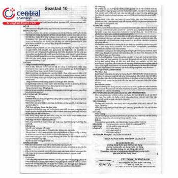 [CHÍNH HÃNG] Thuốc Sezstad 10mg Stella điều trị tăng cholesterol máu
