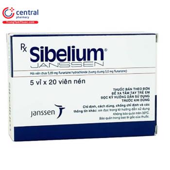 Thuốc Sibelium 5mg (5 vỉ x 20 viên) điều trị bệnh đau nửa đầu