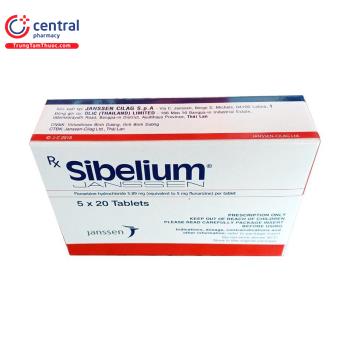 Thuốc Sibelium 5mg (5 vỉ x 20 viên) điều trị bệnh đau nửa đầu