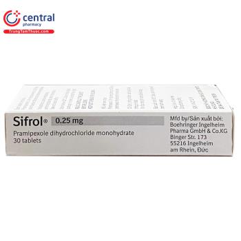 Thuốc Sifrol 0,250mg (Hộp 30V) - thuốc điều trị bệnh Parkinson