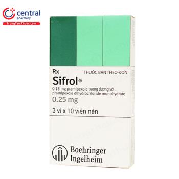 Thuốc Sifrol 0,250mg (Hộp 30V) - thuốc điều trị bệnh Parkinson