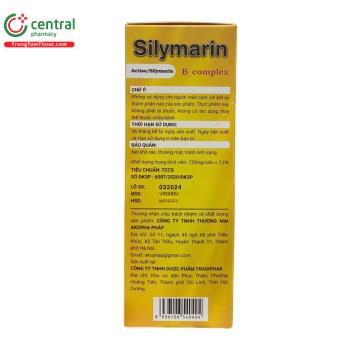 Thuốc Silymarin B_complex Akopha tăng cường thải độc, bảo vệ gan