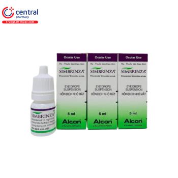 Thuốc nhỏ mắt Simbrinza 5ml: Thuốc điều trị giảm áp lực nội nhãn