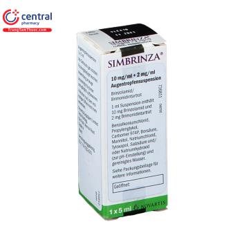 Thuốc nhỏ mắt Simbrinza 5ml: Thuốc điều trị giảm áp lực nội nhãn