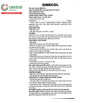 Thuốc Simecol Apimed (Hộp 15ml) chống đầy hơi, giảm chứng khó tiêu