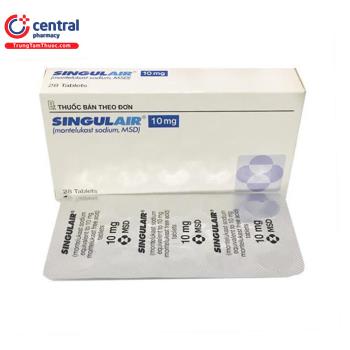 Thuốc Singulair 10mg (viên nén nhai) phòng và điều trị hen phế quản