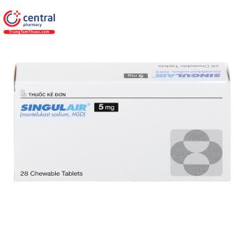 Thuốc Singulair 5mg viên nhai giúp ngăn ngừa co thắt phế quản
