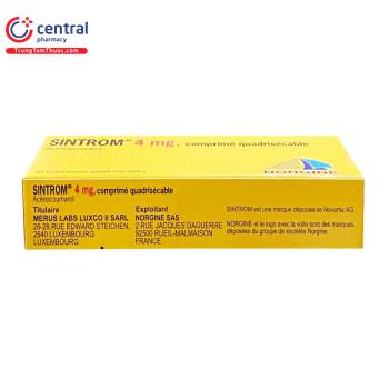 [CHÍNH HÃNG] Thuốc Sintrom 4 Novartis - dự phòng huyết khối tắc mạch