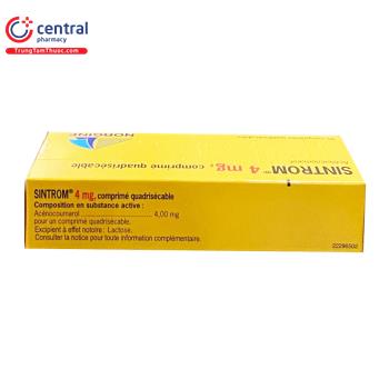 [CHÍNH HÃNG] Thuốc Sintrom 4 Novartis - dự phòng huyết khối tắc mạch