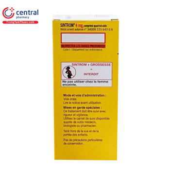 [CHÍNH HÃNG] Thuốc Sintrom 4 Novartis - dự phòng huyết khối tắc mạch