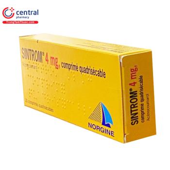 [CHÍNH HÃNG] Thuốc Sintrom 4 Novartis - dự phòng huyết khối tắc mạch