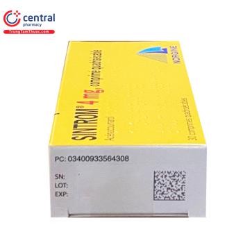 [CHÍNH HÃNG] Thuốc Sintrom 4 Novartis - dự phòng huyết khối tắc mạch