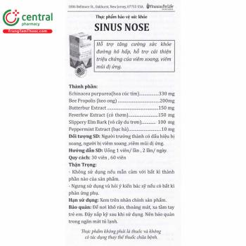 Thuốc Sinus Nose Vitamins For Life 60 viên - Hỗ trợ đường hô hấp