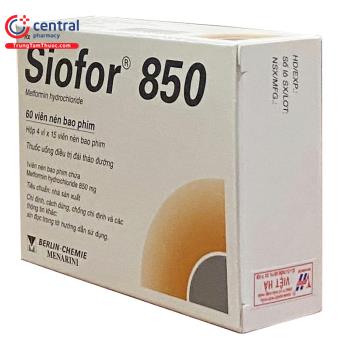 Thuốc điều trị tiểu đường Siofor 850: cách dùng và giá bán