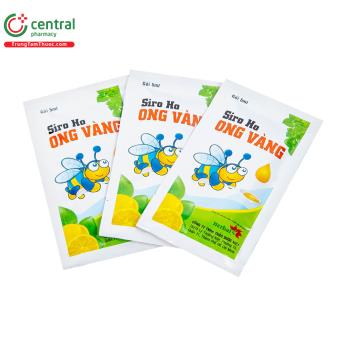 Siro Ho Ong Vàng Herbal 5 (Gói) giúp giảm ho, ngứa cổ, khàn tiếng