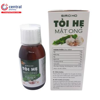 Siro Ho Tỏi Hẹ Mật Ong giúp giảm đau rát cổ họng, ho gió, ho khan