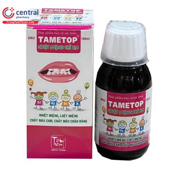 Siro Tametop 100ml điều trị nhiệt miệng, loét miệng, chảy máu cam