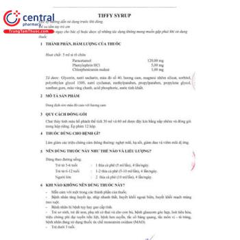 [CHÍNH HÃNG] Thuốc Tiffy Siro 60ml trị cảm cúm, viêm mũi, viêm xoang