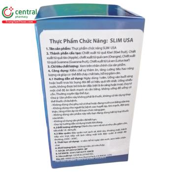 Thuốc Slim USA kiềm chế sự thèm ăn, đốt cháy mỡ thừa, hỗ trợ giảm cân