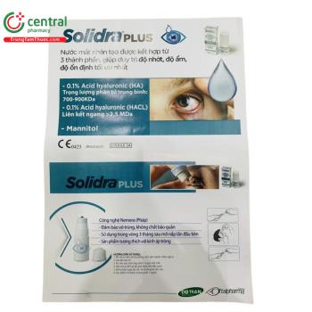 Nước mắt nhân tạo Solidra Plus 10ml duy trì độ ẩm ổn định cho mắt