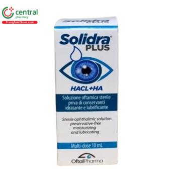 Nước mắt nhân tạo Solidra Plus 10ml duy trì độ ẩm ổn định cho mắt