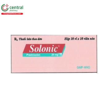 Thuốc Solonic là thuốc có tác dụng chống viêm, dị ứng, ức chế miễn dịch