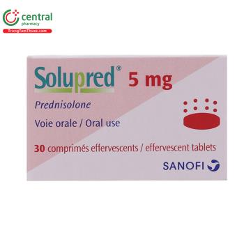Thuốc Solupred 5mg - corticoid có tác dụng điều trị để chống viêm