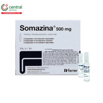 Thuốc Somazina 500mg/4ml điều trị đột quỵ cấp và chấn thương sọ não
