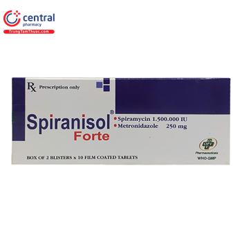 Thuốc Spiranisol Forte - Thuốc điều trị nhiễm khuẩn răng miệng