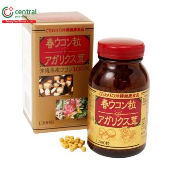 Spring Turmeric Tablet + Agaricus tăng cường sức khỏe, phòng ngừa ung thư