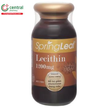 SpringLeaf Lecithin 1200mg hỗ trợ chuyển hóa chất béo, giảm cholesterol