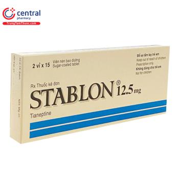 Thuốc Stablon (Tianeptine sodium 12,5mg): tác dụng, chỉ định, giá bán