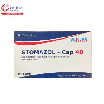 [CHÍNH HÃNG] Thuốc Stomazol - Cap 40 (H/3 vỉ) trị trào ngược dạ dày