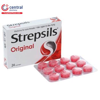Thuốc Strepsils Original (24 viên)- viên ngậm trị nhiễm khuẩn họng