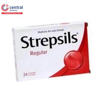 [CHÍNH HÃNG] Thuốc Strepsils Regular (Hộp 24 viên) giảm đau rát họng