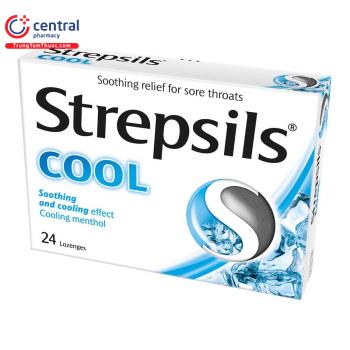 Thuốc Strepsils Cool (24 viên) - giảm đau họng: tác dụng và giá bán