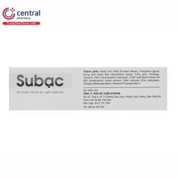 Subạc có trị sẹo không? Subạc (gel) trị thuỷ đậu, bệnh chân tay miệng