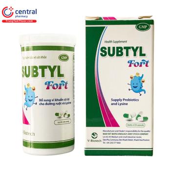 Thuốc Subtyl Fort (Lọ 20 viên) giúp cân bằng hệ vi sinh đường ruột