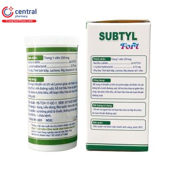Thuốc Subtyl Fort (Lọ 20 viên) giúp cân bằng hệ vi sinh đường ruột