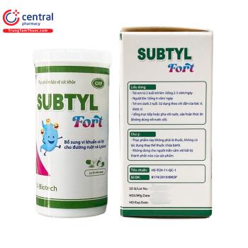 Thuốc Subtyl Fort (Lọ 20 viên) giúp cân bằng hệ vi sinh đường ruột