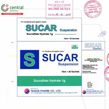 Thuốc Sucar Suspension điều trị bệnh loét dạ dày và tá tràng hiệu quả