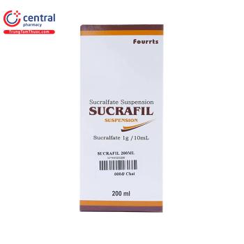 Thuốc Sucrafil Suspension 200ml - điều trị loét dạ dày lành tính