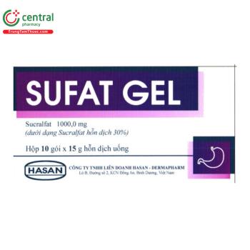 Thuốc Sufat gel điều trị triệu chứng viêm loét đường tiêu hóa