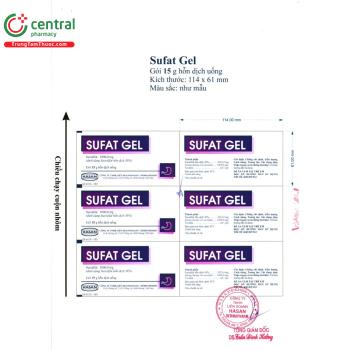 Thuốc Sufat gel điều trị triệu chứng viêm loét đường tiêu hóa