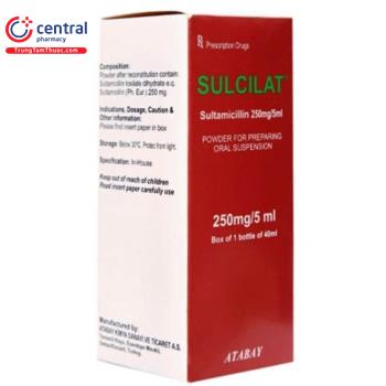 Thuốc Sulcilat 250mg/5ml điều trị nhiễm khuẩn hô hấp trên