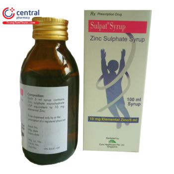 Thuốc Sulpat Syrup điều trị ỉa chảy, tình trạng do thiếu kẽm gây ra