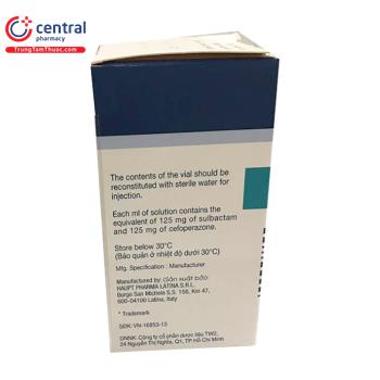 [CHÍNH HÃNG] Thuốc Sulperazone 1gm: điều trị nhiễm khuẩn hiệu quả