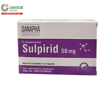 [CHÍNH HÃNG] Thuốc Sulpirid 50mg Danapha điều trị tâm thần phân liệt